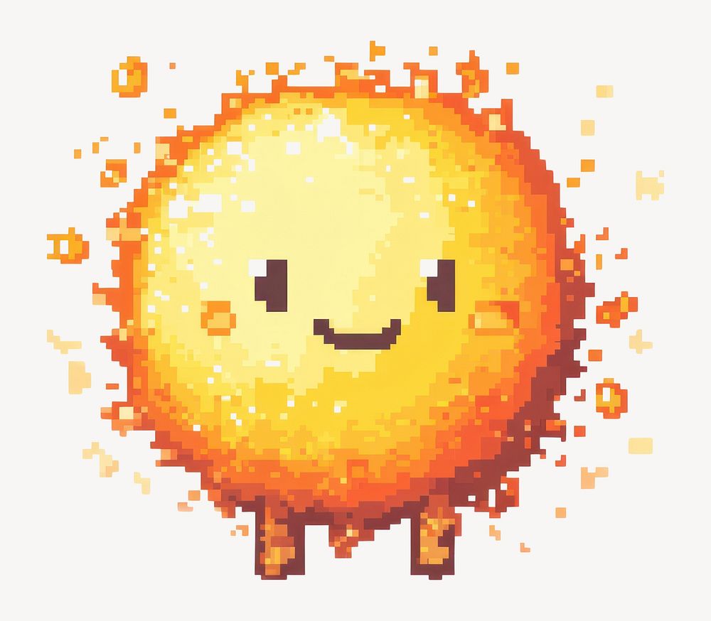 Sun illustration pixelated character vector | Free Vector - rawpixel