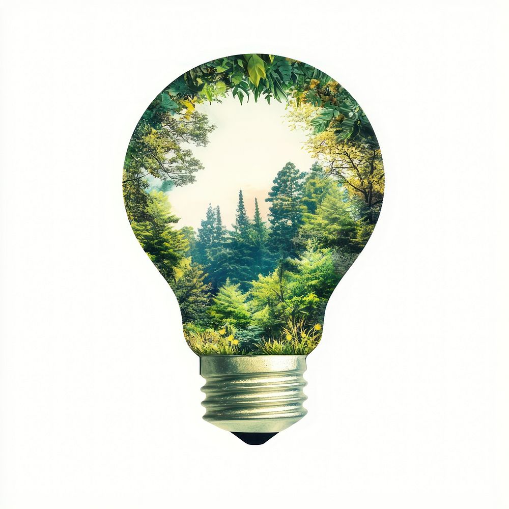 Light bulb collage cutouts environmental | Free Photo Illustration ...