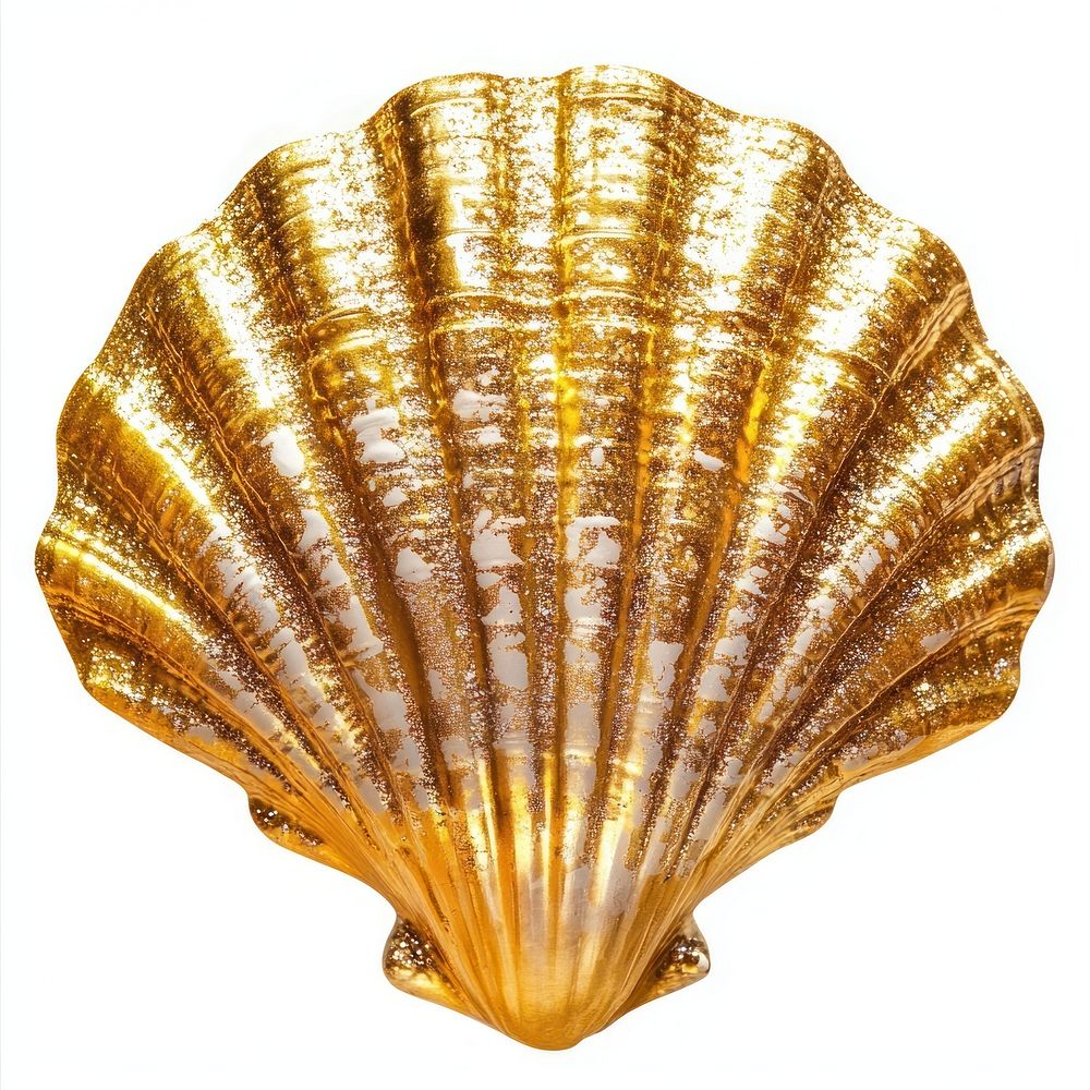 Gold shell seashell shiny beach. | Free Photo - rawpixel