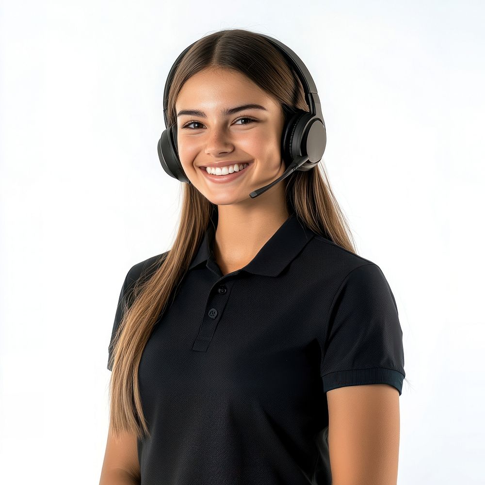 Woman smile call center headphones | Free Photo - rawpixel