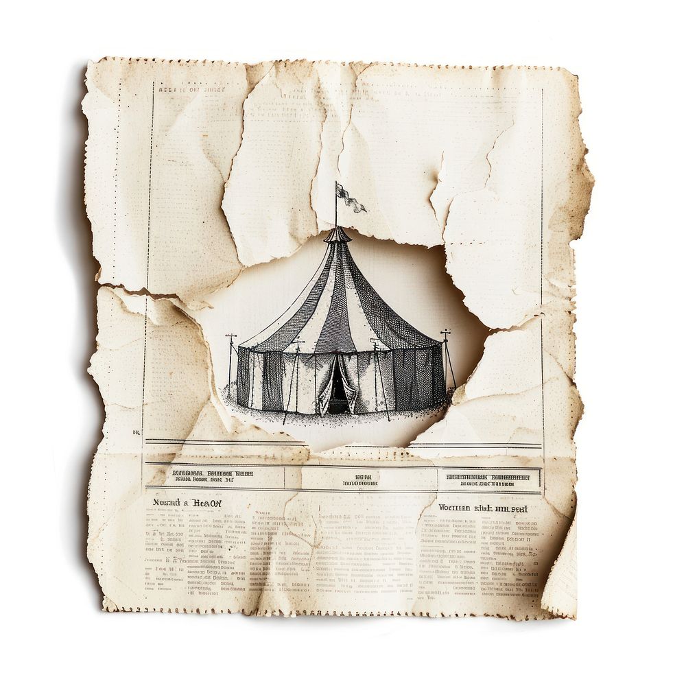 Circus tent paper illustration newspaper. | Free Photo - rawpixel