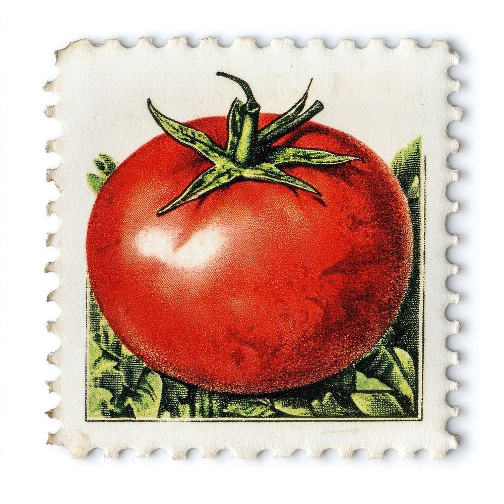 Vintage postage stamp tomato illustration | Free Photo - rawpixel