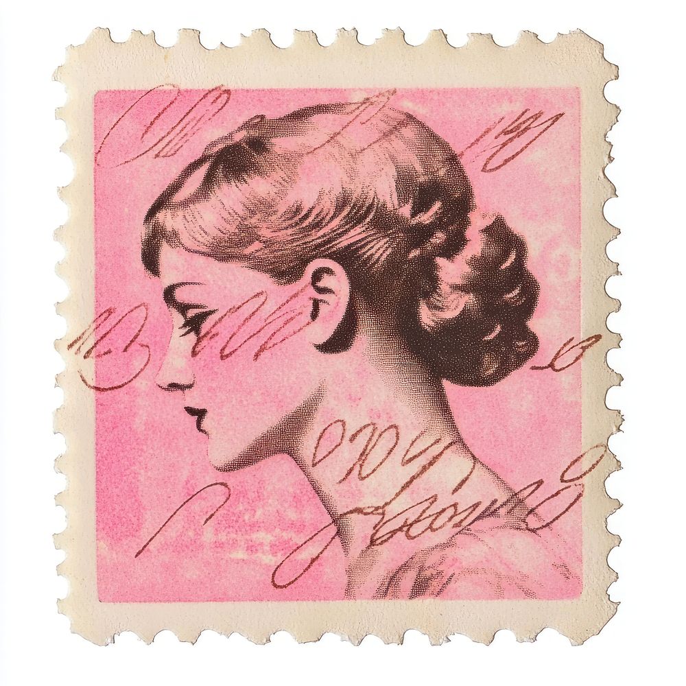 Vintage postage stamp background woman | Free Photo - rawpixel