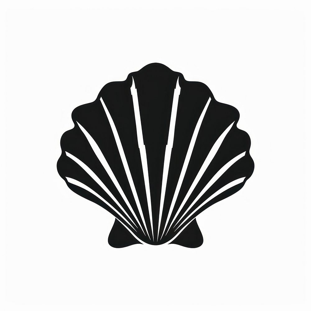 Scallop shell silhouette illustration seashell | Free Photo ...