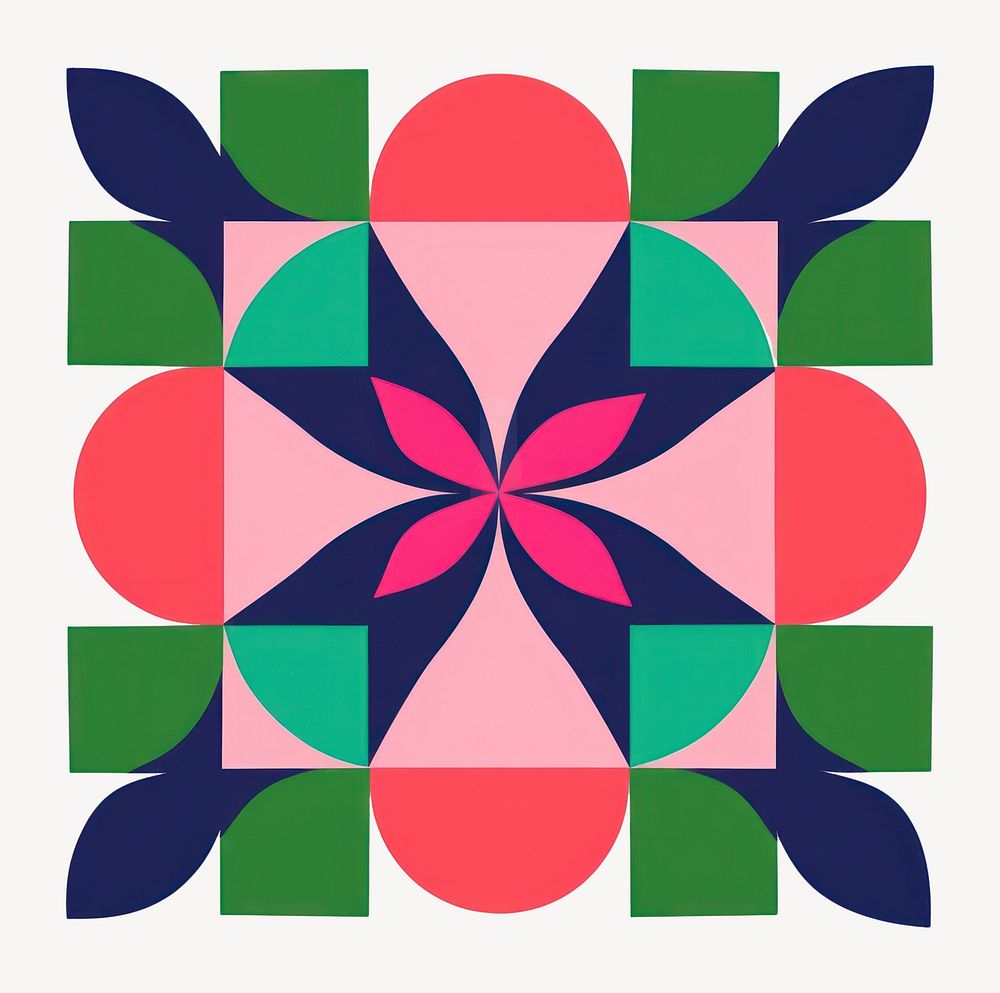 Symmetrical color blocks colorful pattern | Free Vector - rawpixel