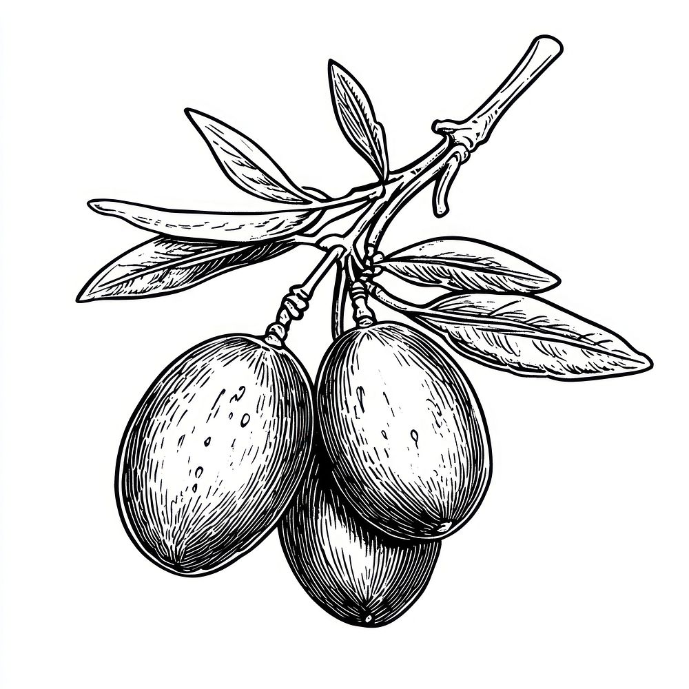 Olive hand drawn art sketch | Free Photo Illustration - rawpixel