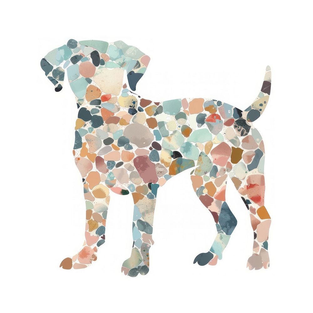 Terrazzo dog art animal illustration | Free Photo Illustration - rawpixel