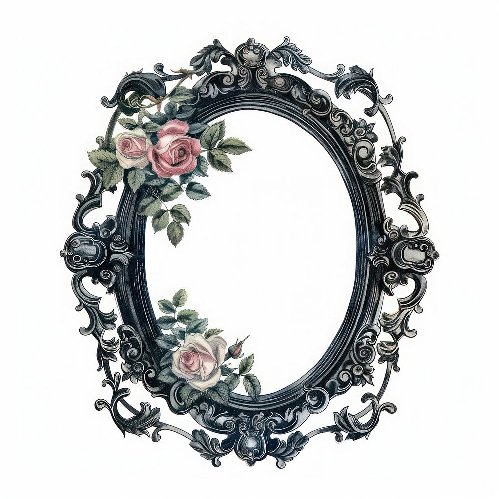 Gothic frame illustration vintage roses. | Free Photo Illustration ...
