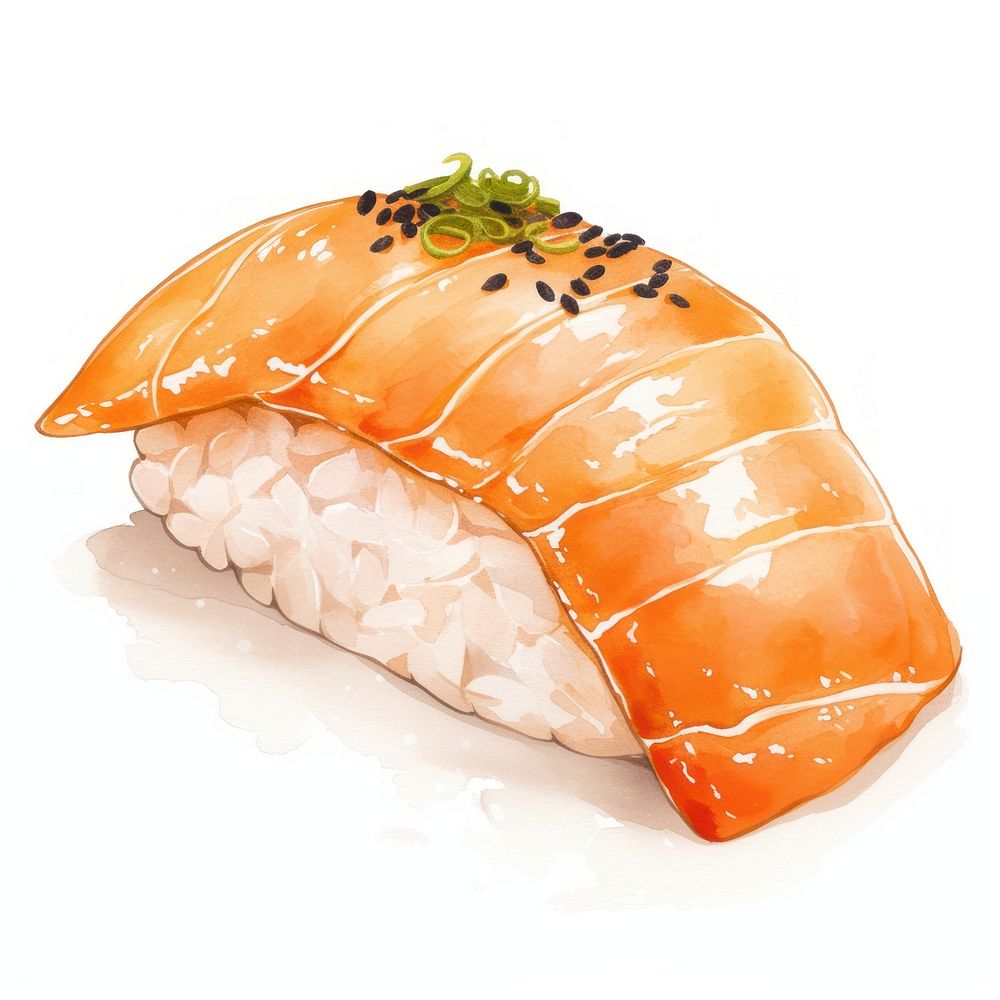 Shime saba sushi illustration dish | Free Photo Illustration - rawpixel