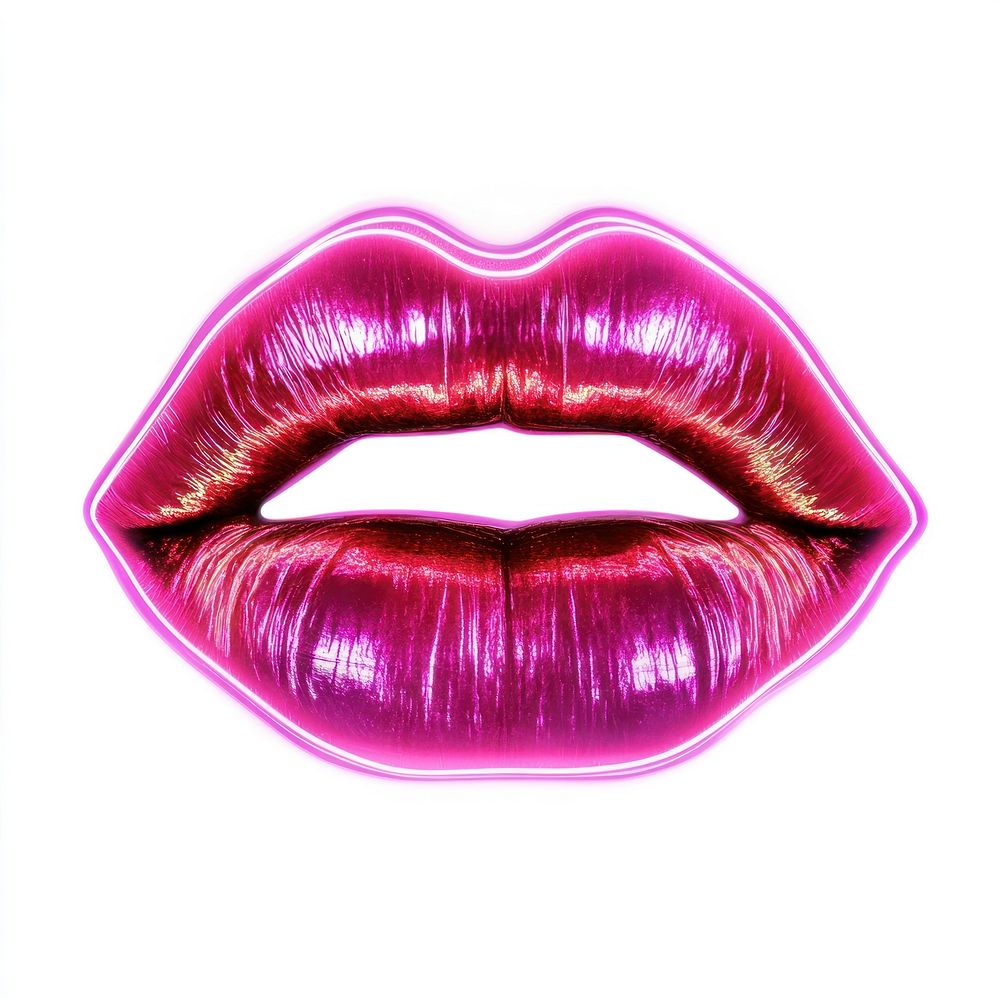 Neon ruby lips illustration cosmetics | Free Photo - rawpixel