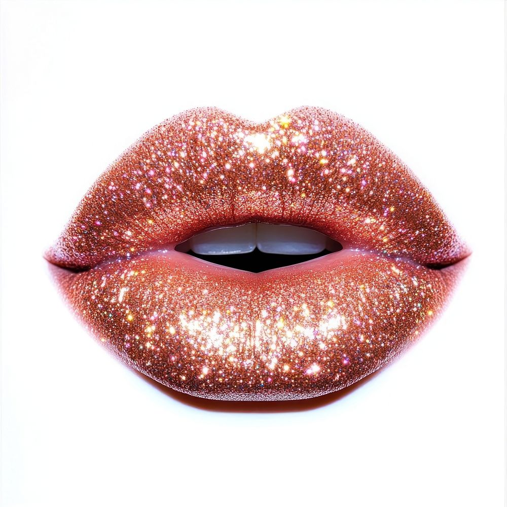 Glitter salmon pink lips sparkling | Free Photo - rawpixel