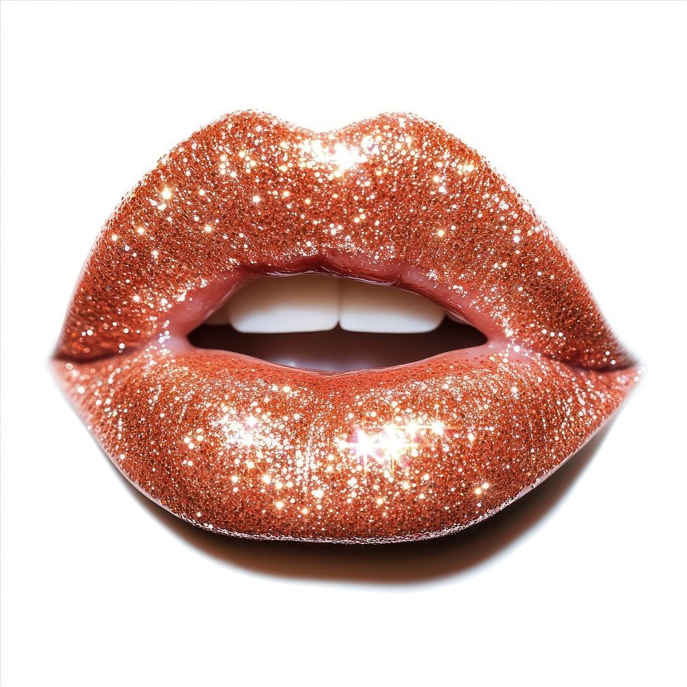 Glitter salmon pink lips sparkling | Free Photo - rawpixel