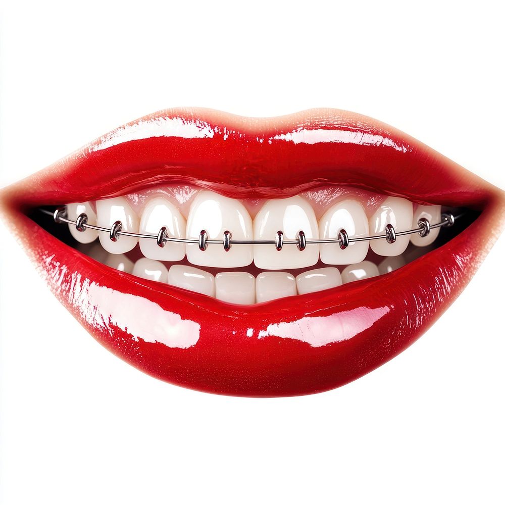 Ruby lips braces dental teeth. | Free Photo - rawpixel