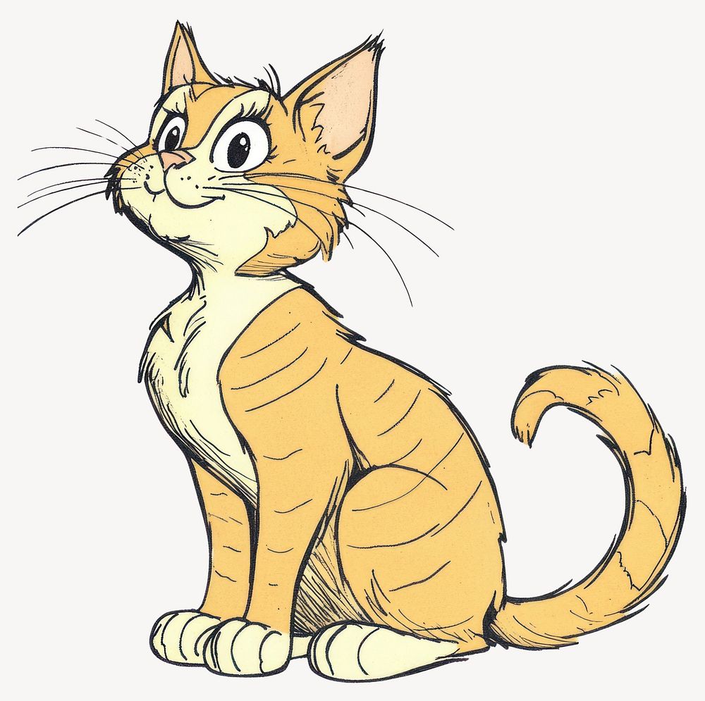 Cat illustration art abyssinian vector | Free Vector - rawpixel