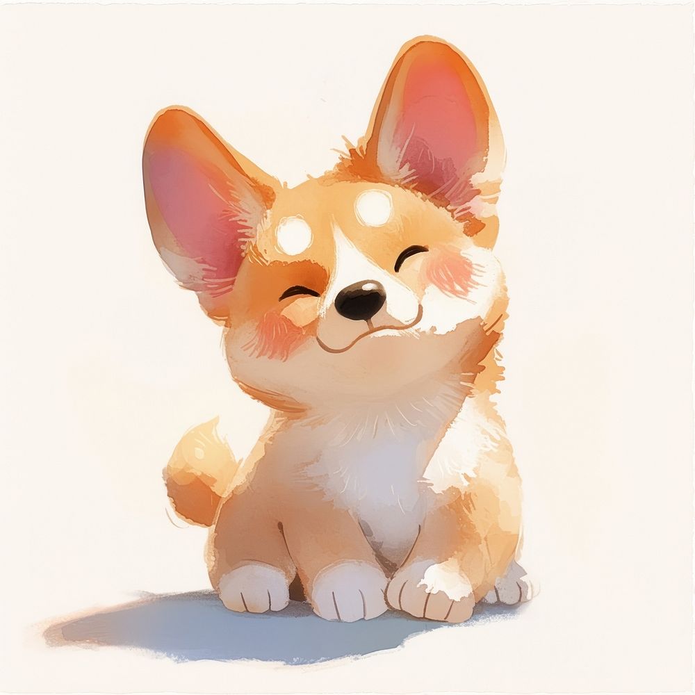 Dog Winking illustration puppy adorable. | Free Photo Illustration ...