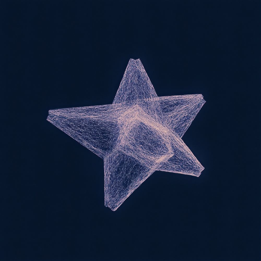 Star illustration geometric wireframe. | Free Photo Illustration - rawpixel
