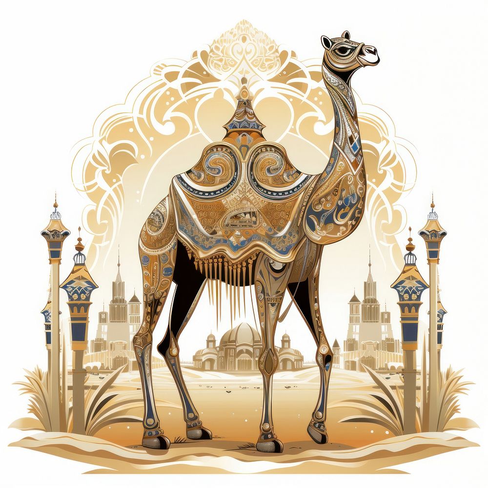 Camel illustration architecture intricate. | Free Photo Illustration ...