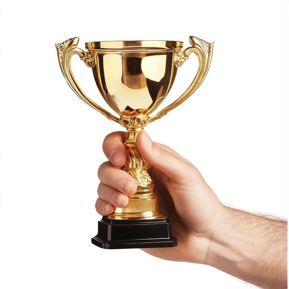 Trophy hand gold cup. | Free Photo - rawpixel