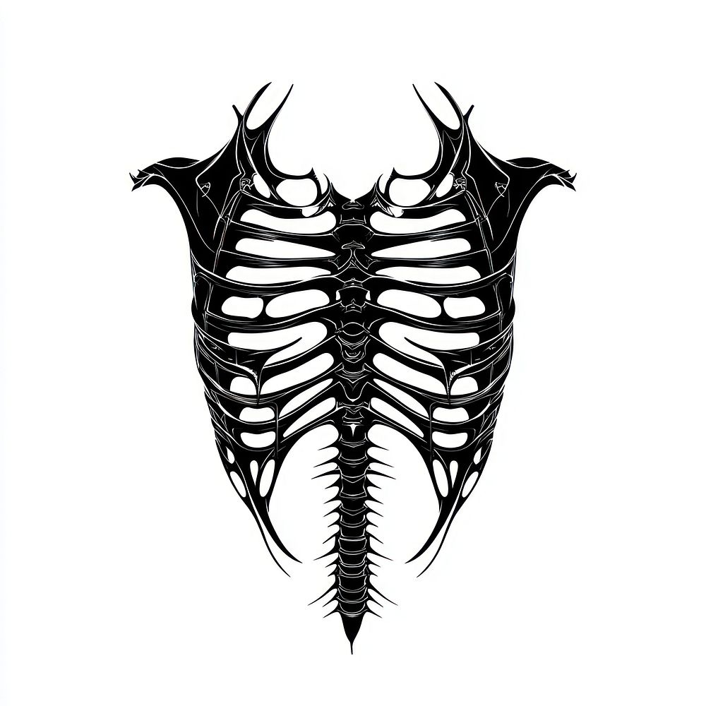 Rib cage design white illustration | Free Photo Illustration - rawpixel
