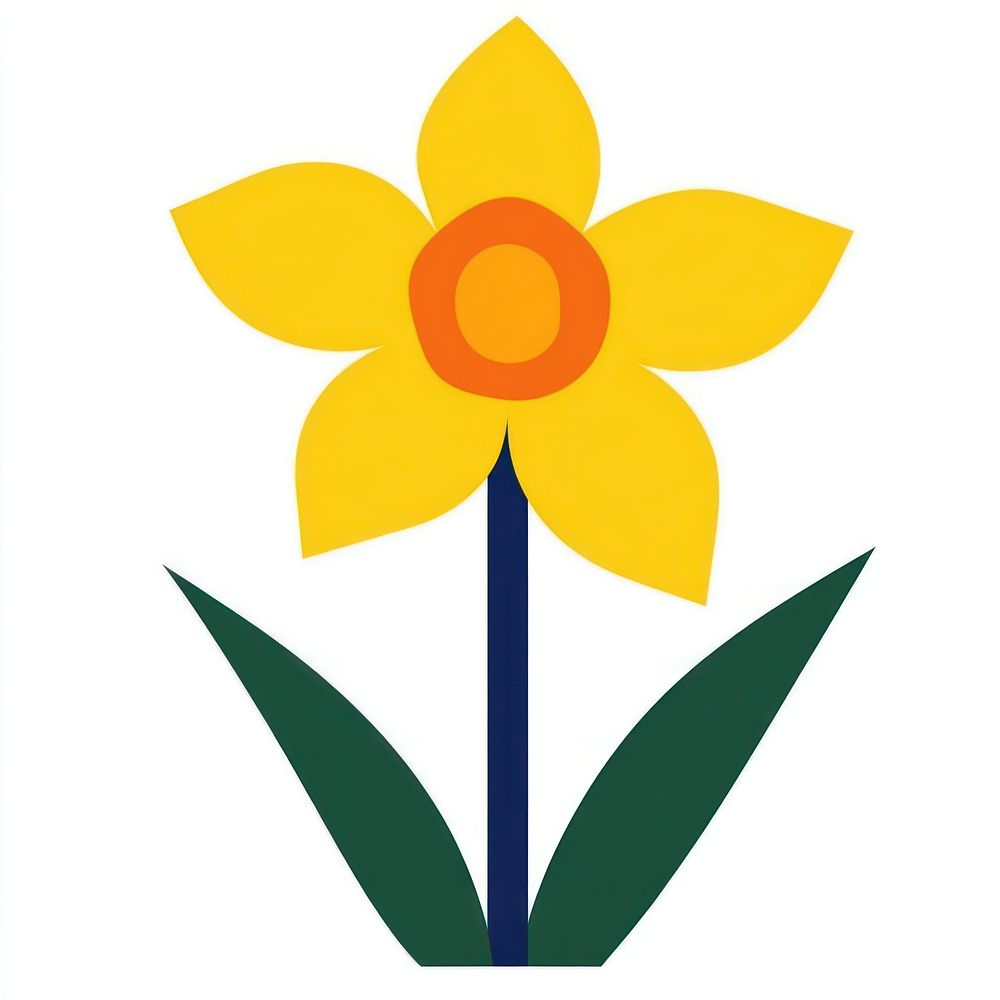 Daffodil flower icon daffodil blossom | Free Photo Illustration - rawpixel