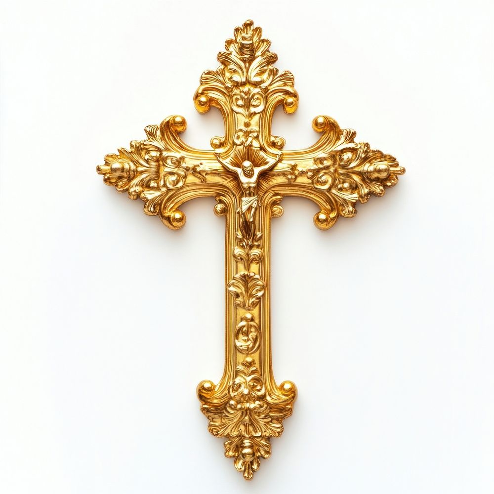 Golden cross symbol iconography decorative. | Free Photo - rawpixel