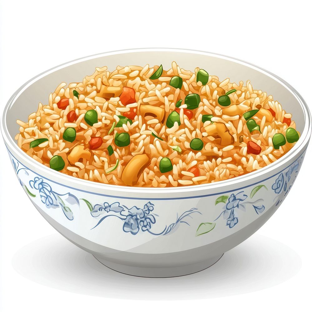 Bowl background white fried rice | Free Photo Illustration - rawpixel
