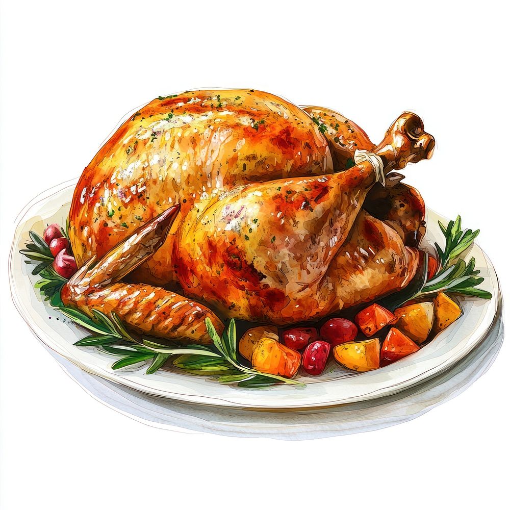 Whole roasted chicken background white | Free Photo Illustration - rawpixel