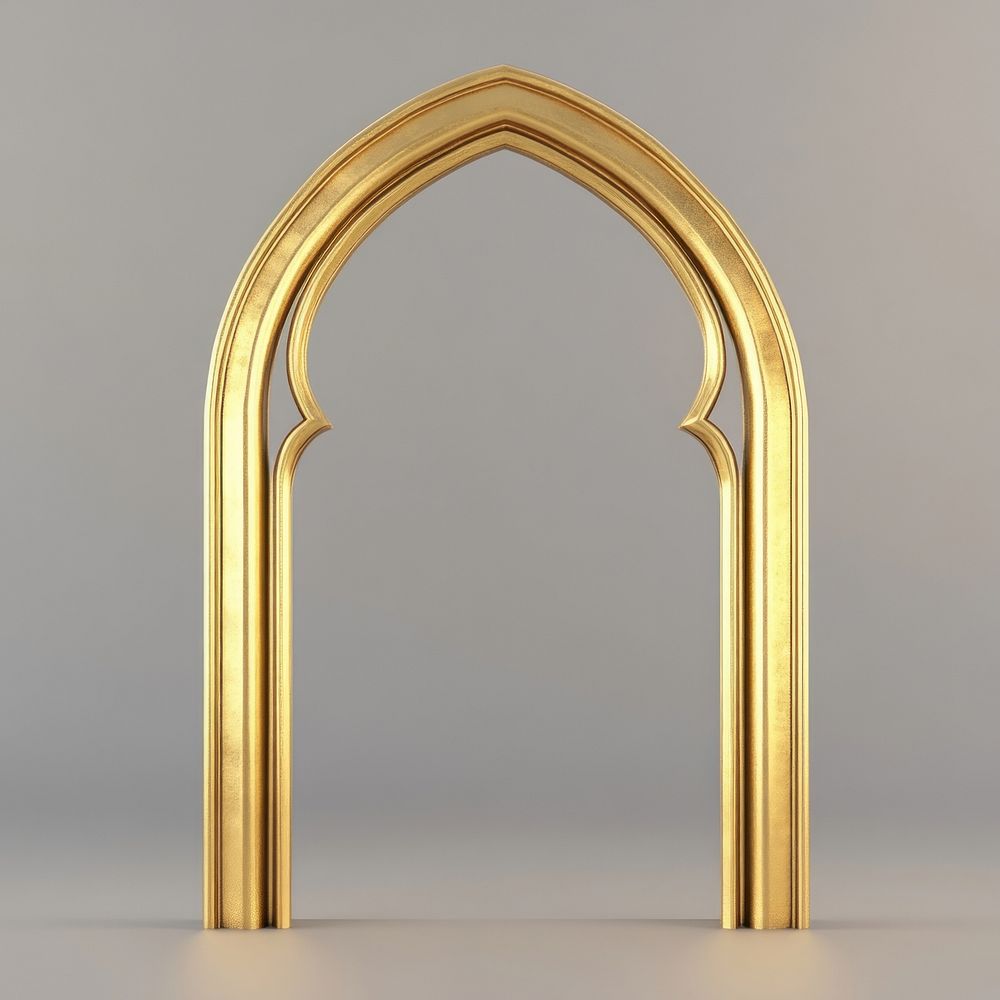 Arabic arch window architecture gold | Free Photo Illustration - rawpixel