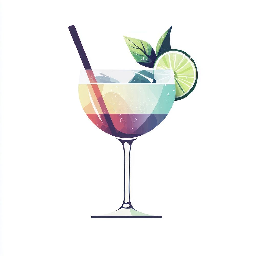 Flat illustration cocktail Brandy beverage | Free Photo Illustration ...