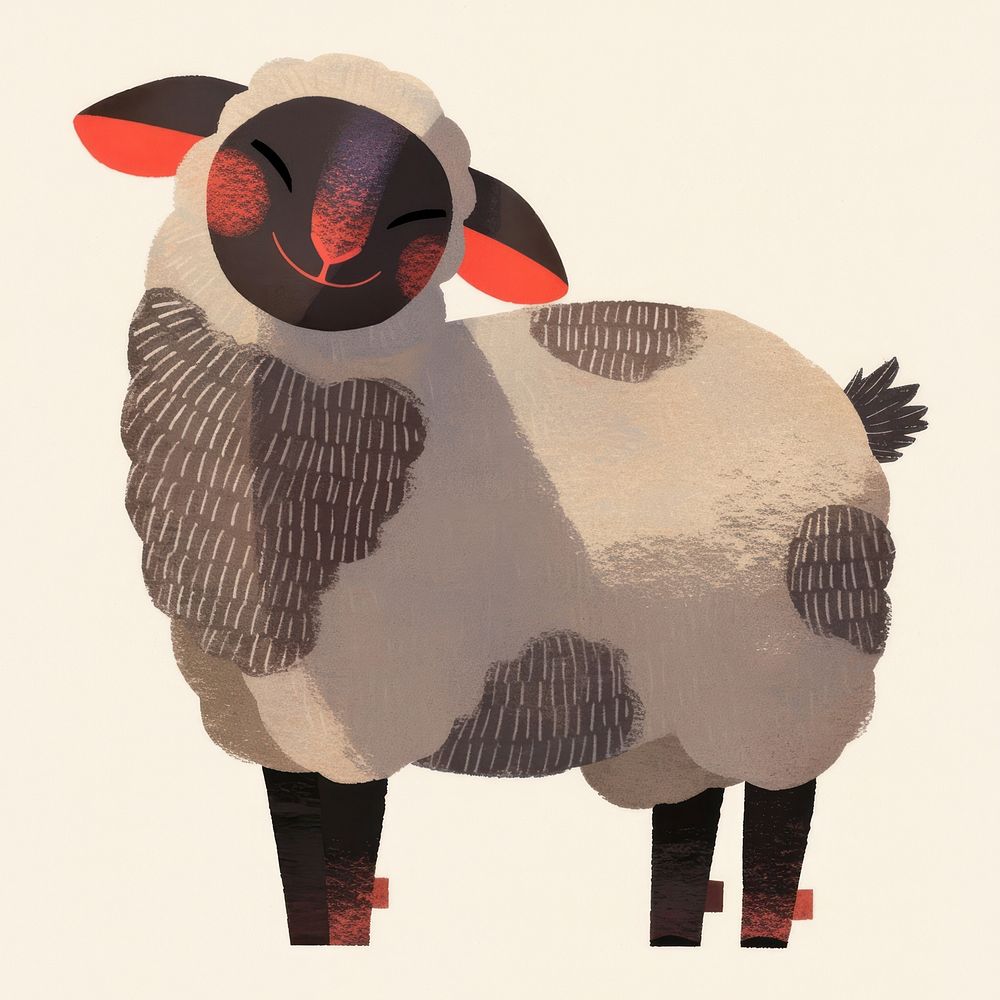 Sheep Winking illustration animal children's. | Free Photo Illustration ...