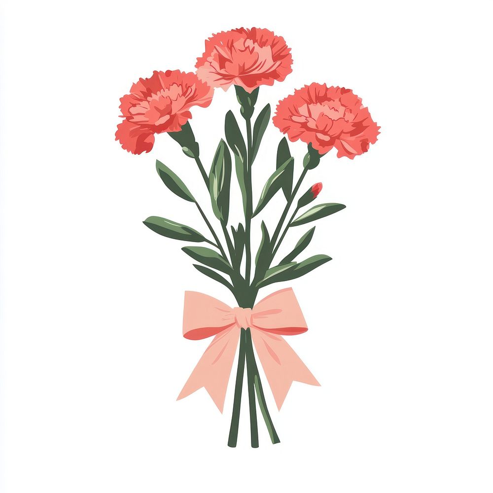 Carnation flower bouquet carnations illustration | Free Photo ...