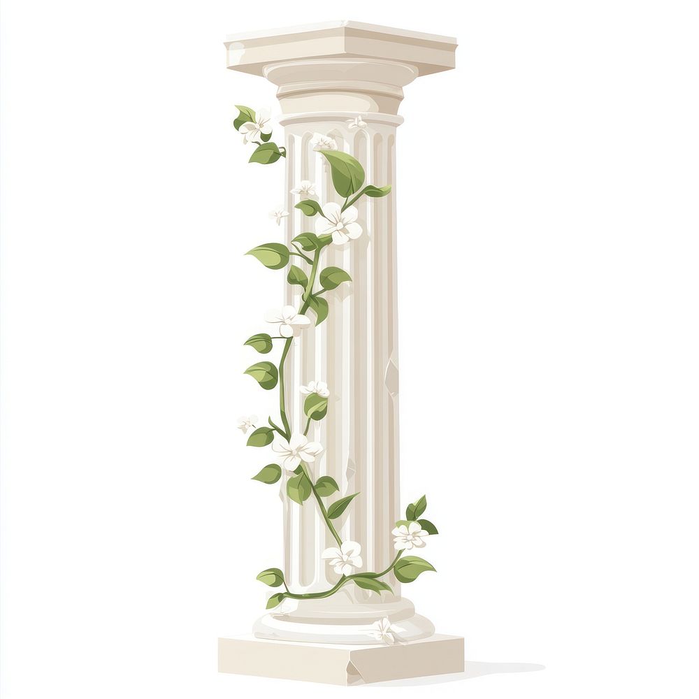 Classic decorative white stone pillar | Free Photo Illustration - rawpixel