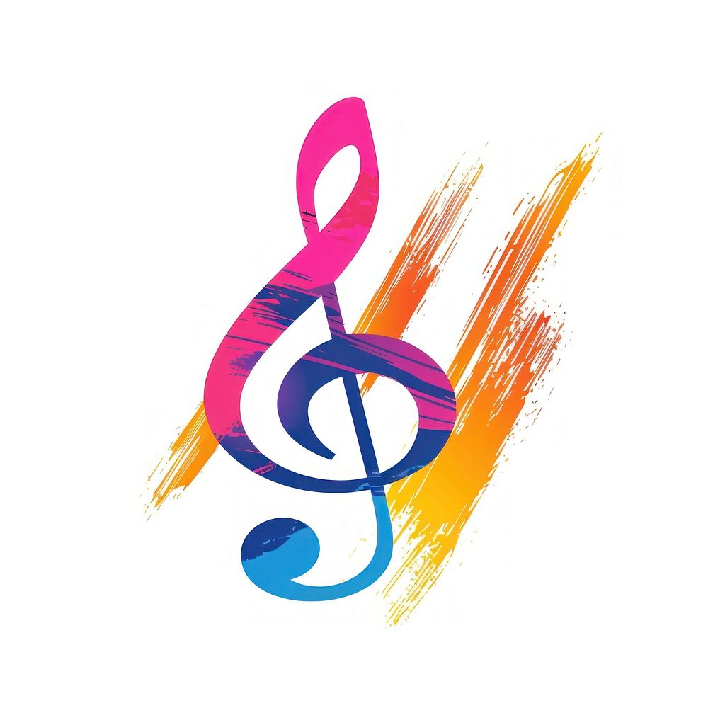 Music shape illustration colorful strokes. | Free Photo Illustration ...