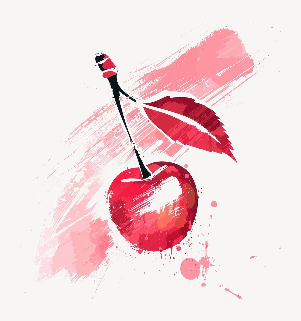 Cherry shape illustration fruit art | Free Vector - rawpixel