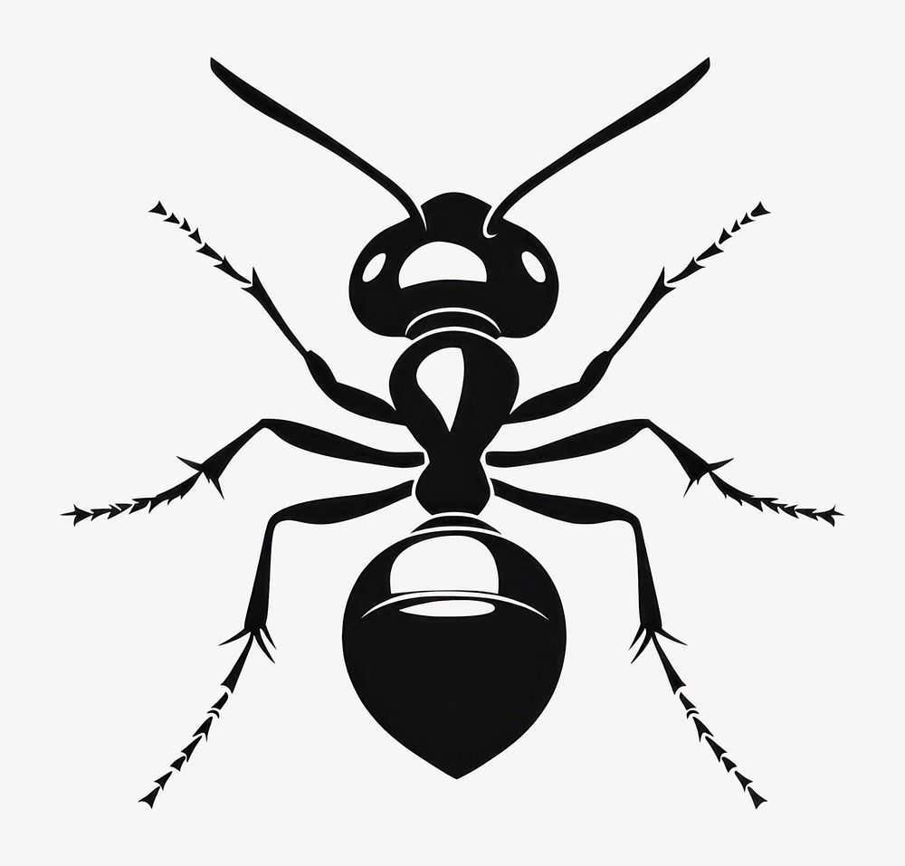 Simple ant linear illustration stencil | Free Vector - rawpixel