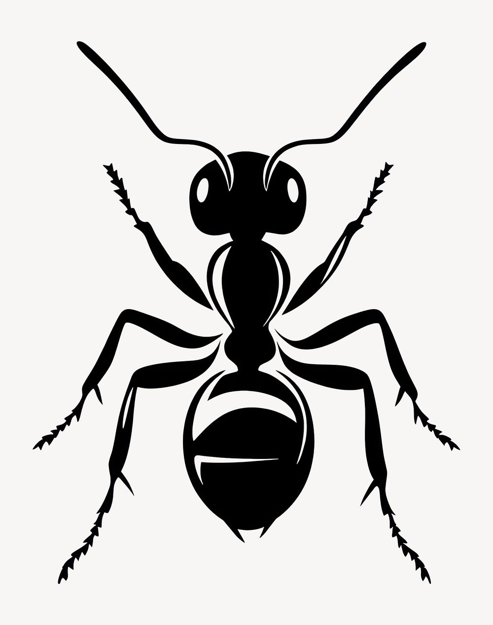 Simple ant linear illustration stencil | Free Vector - rawpixel