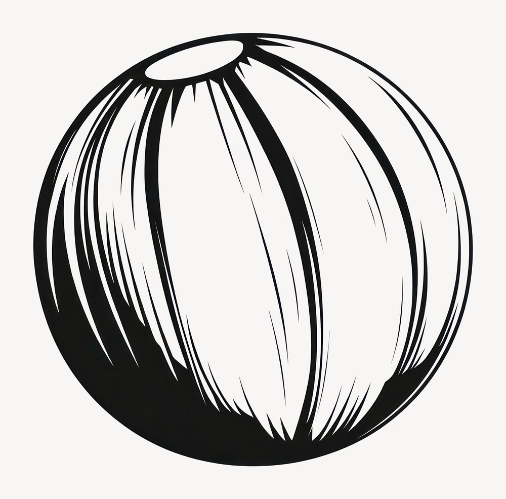 Simple beach ball linear illustration | Free Vector - rawpixel