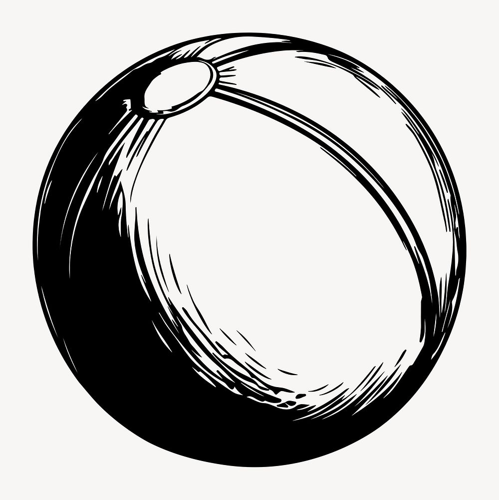 Simple beach ball linear illustration | Free Vector - rawpixel