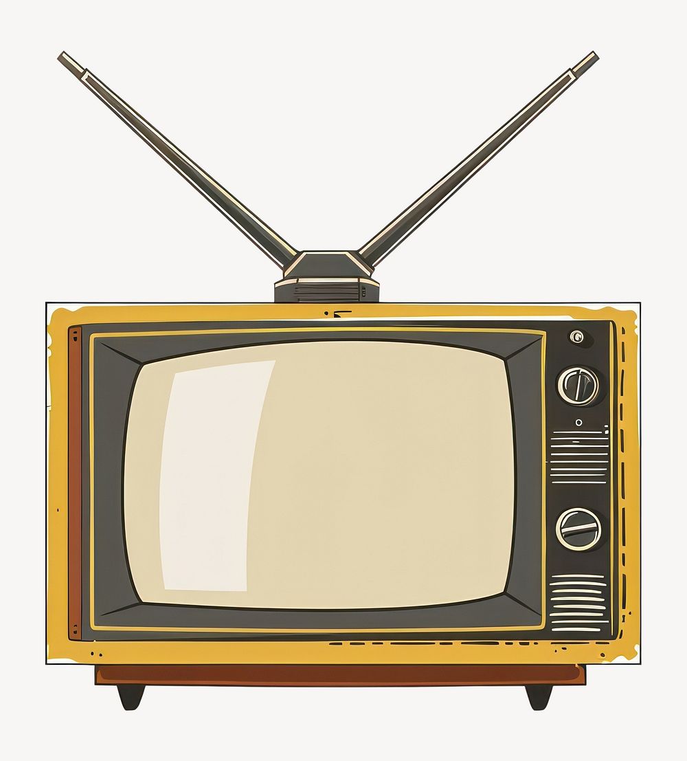 tv electronics television vintage vector | Free Vector Illustration ...