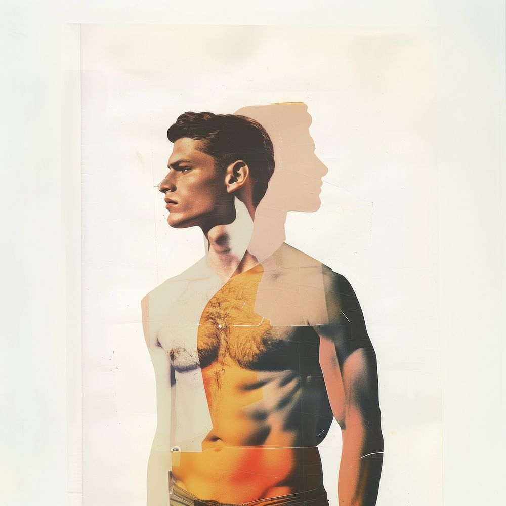 Man collage cutouts photography portrait | Free Photo Illustration ...