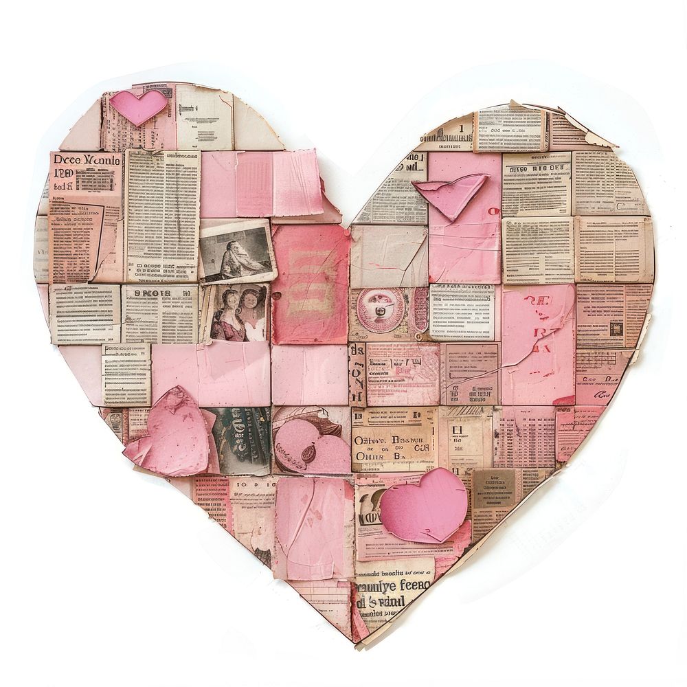 Heart shape collage cutouts vintage | Free Photo Illustration - rawpixel