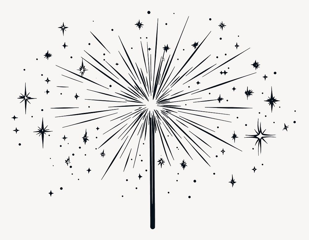 Sparkle lines art illustration vector | Free Vector - rawpixel