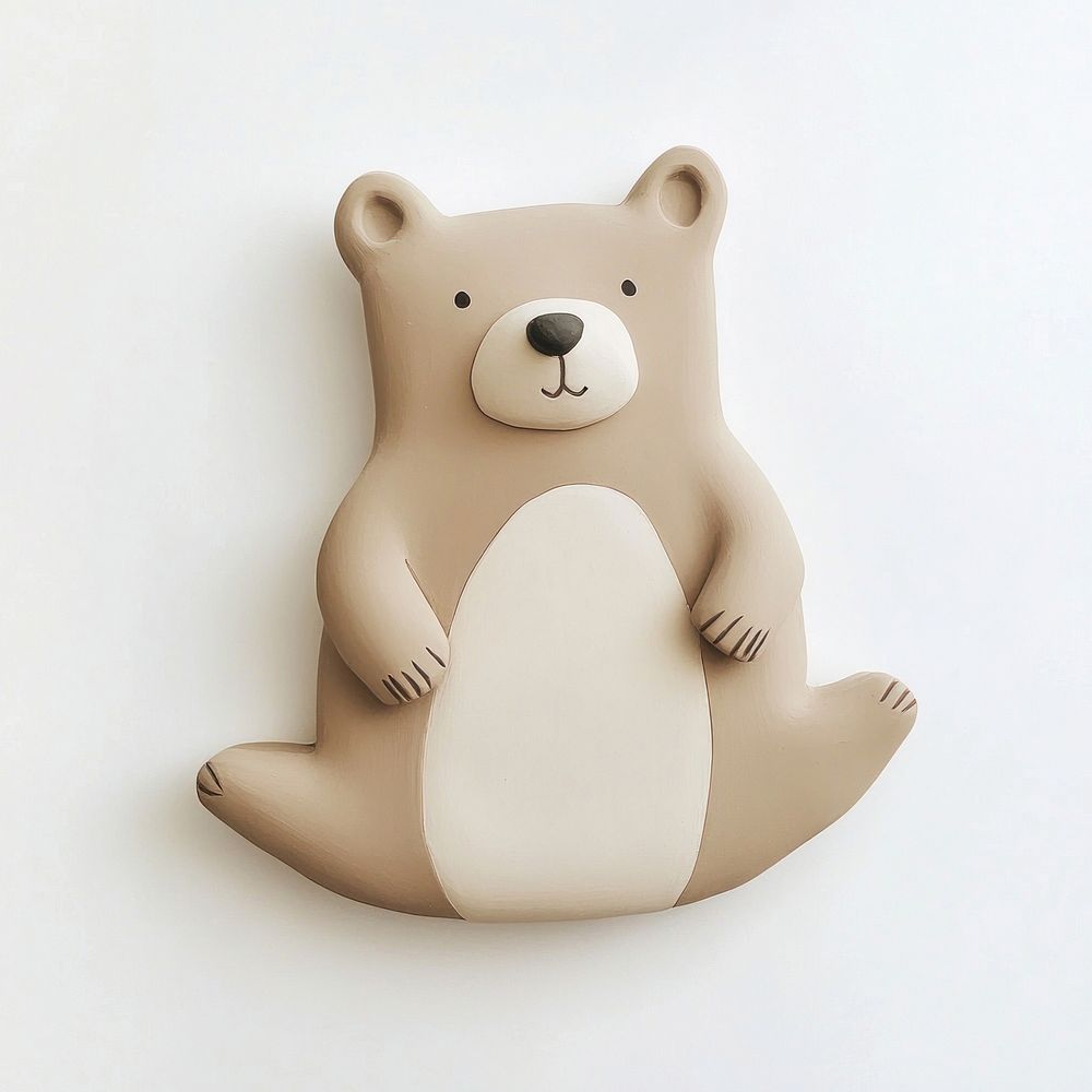 2d clay bear animal cute | Free Photo - rawpixel