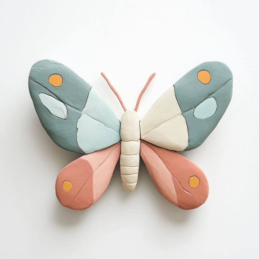 2d clay butterfly art toy | Free Photo - rawpixel