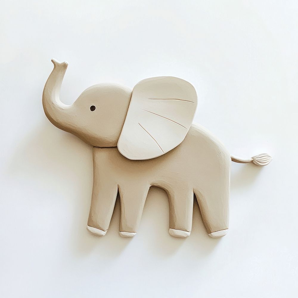 2d clay elephant animal cute | Free Photo - rawpixel