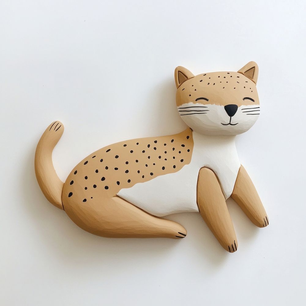 2d clay leopard figurine animal | Free Photo - rawpixel