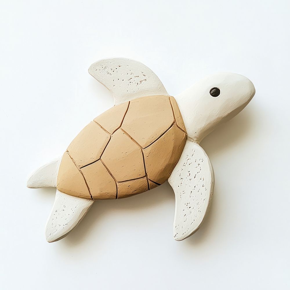 2d clay sea turtle white | Free Photo - rawpixel