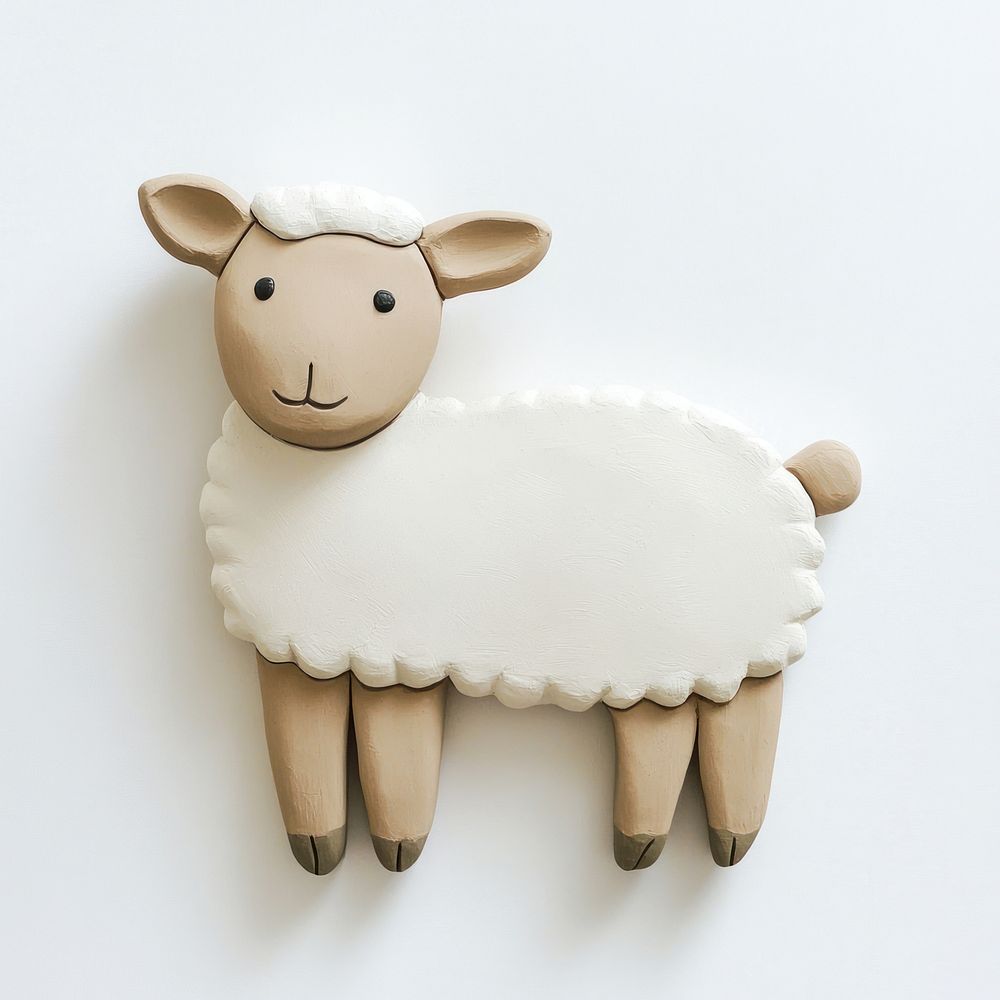 2d clay sheep animal cute | Free Photo - rawpixel