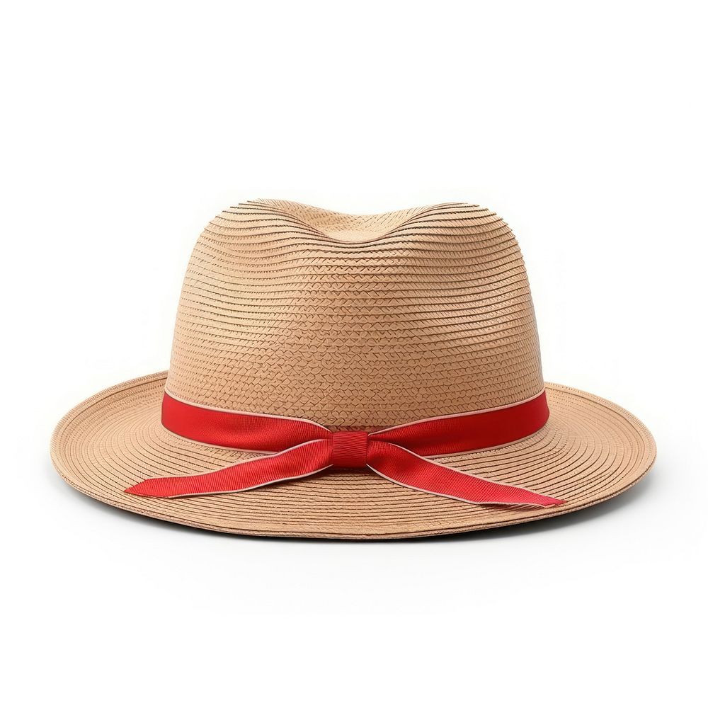 Straw hat ribbon red red | Free Photo - rawpixel