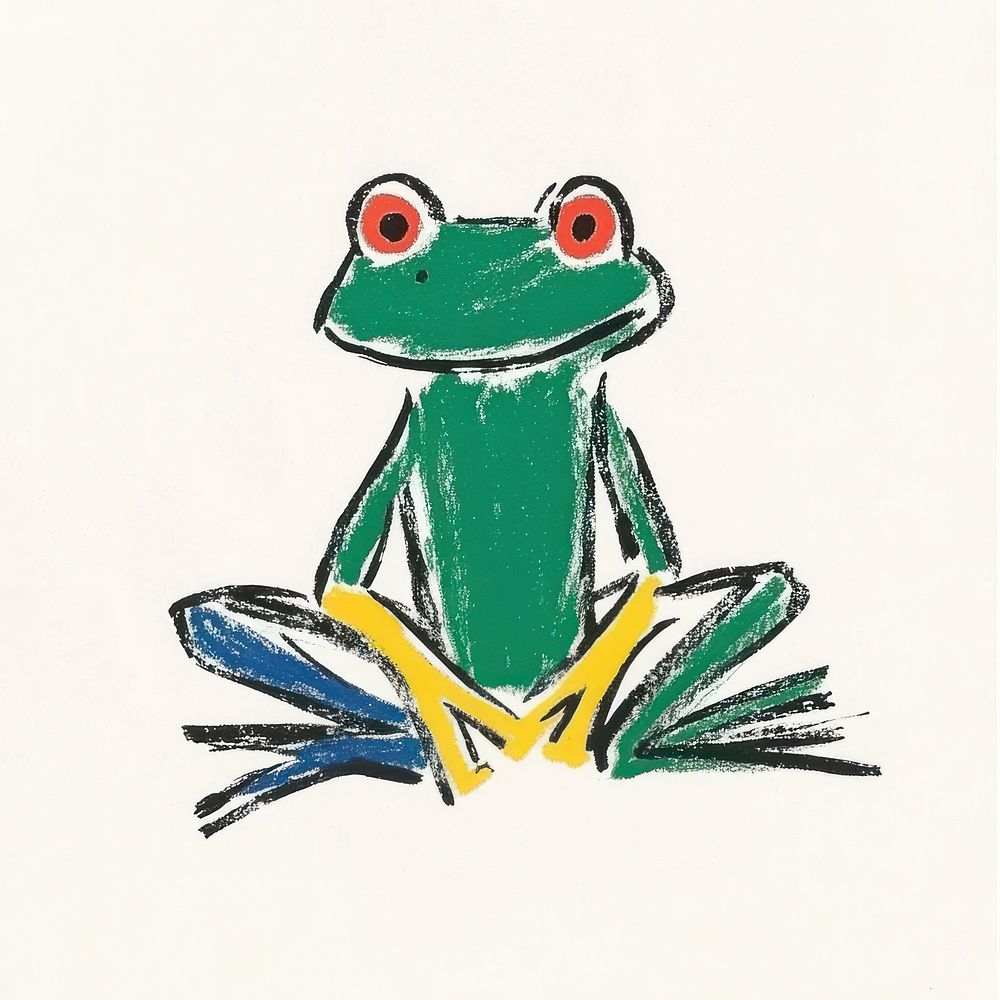 Frog illustration amphibian drawing. | Free Photo Illustration - rawpixel